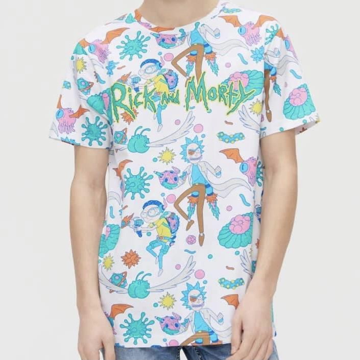 Rick and Morty White Shirt Men Regular Fit - Extra Large ( XL ), Men's ...