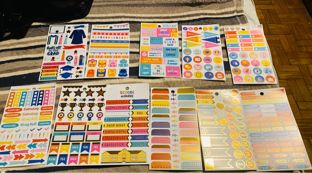 School activities Sticker Set , Hobbies & Toys, Stationary & Craft ...