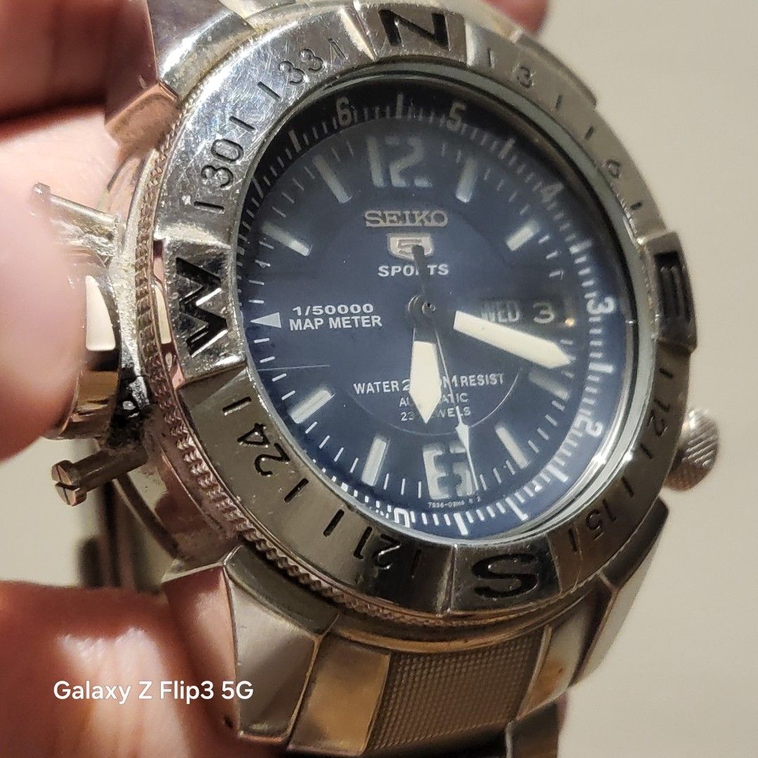 SEIKO 5 Map Master or swap sa fat bike, Men's Fashion, Watches ...