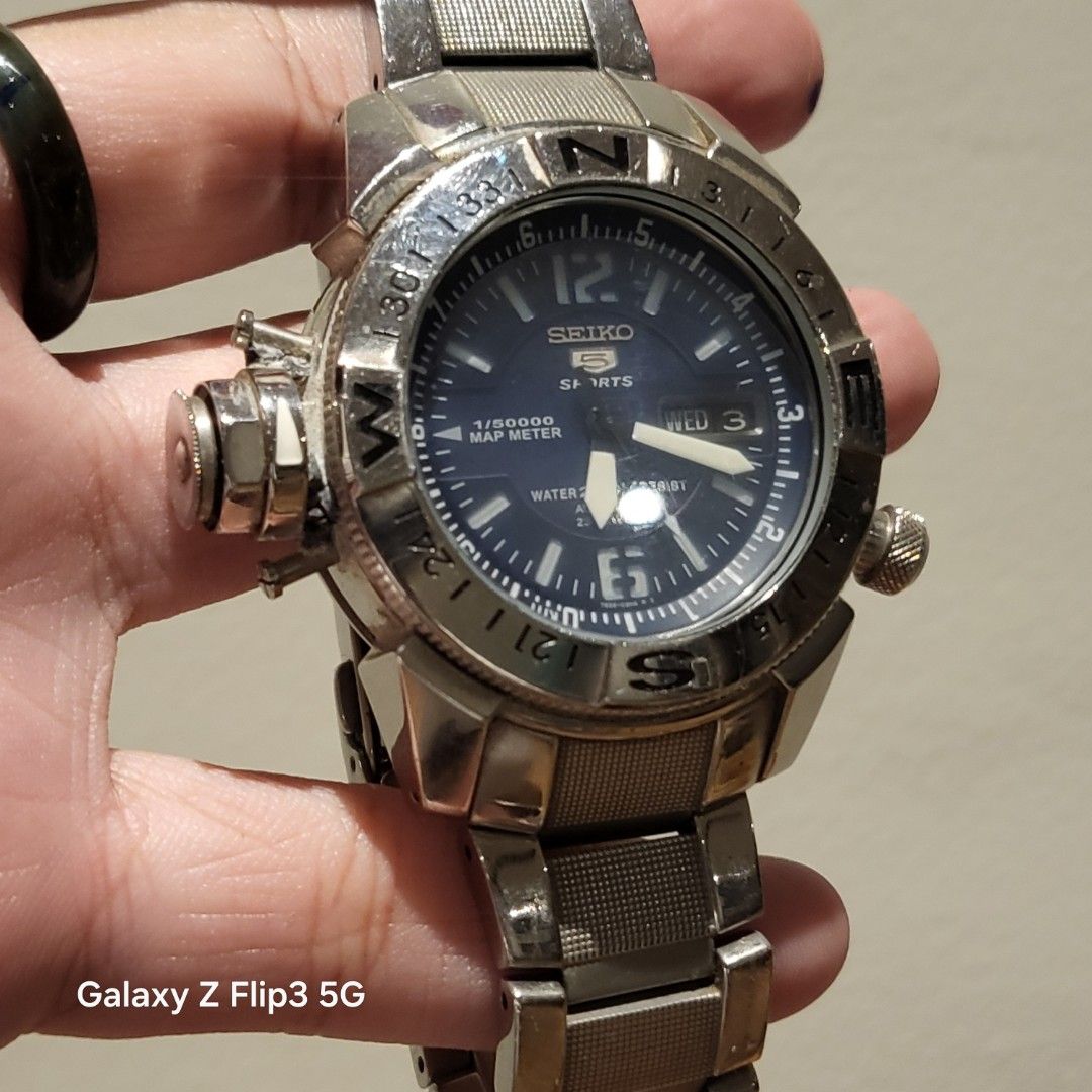 SEIKO 5 Map Master or swap sa fat bike, Men's Fashion, Watches ...