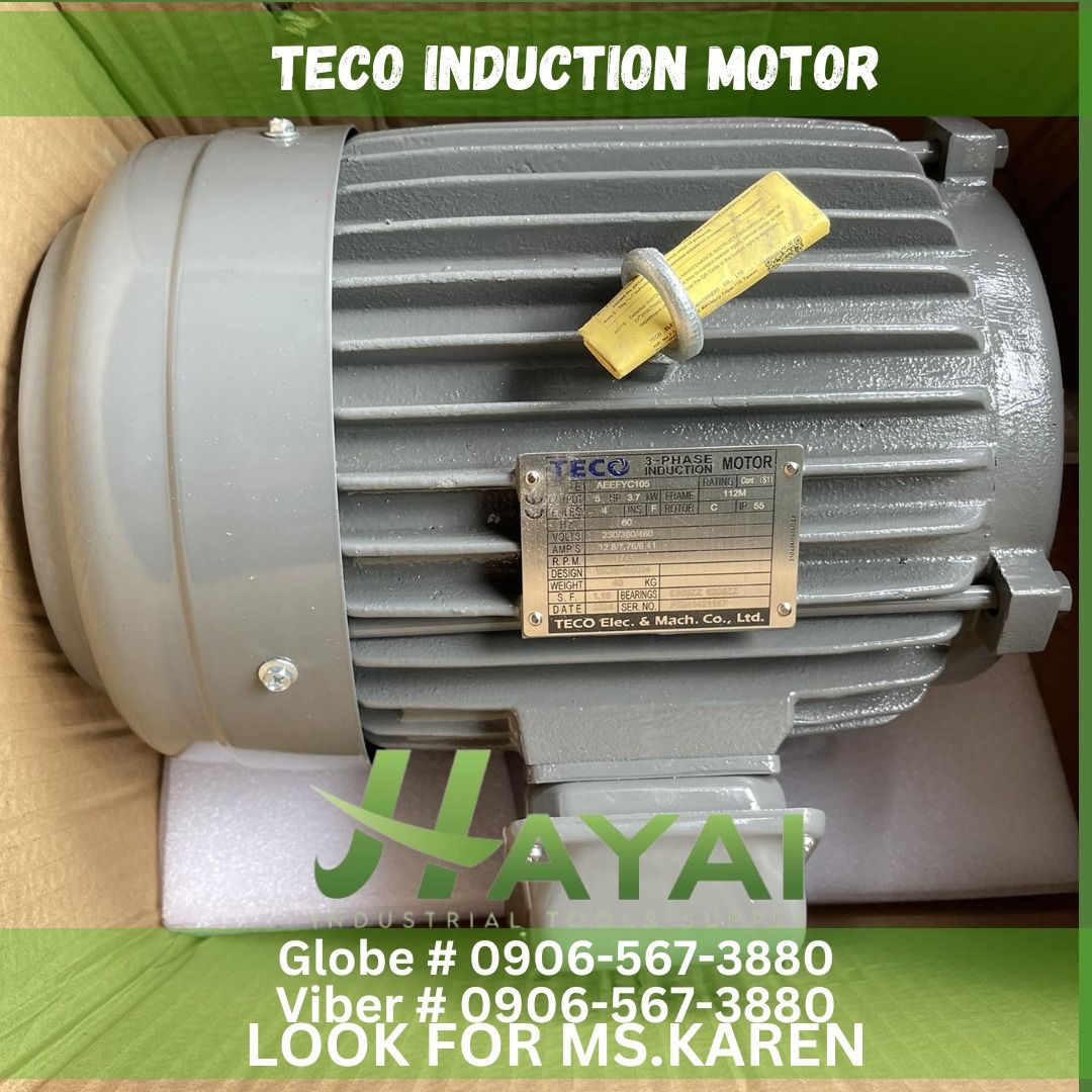 Teco Induction Motor Specs: 5hp / 3phase, Commercial & Industrial ...