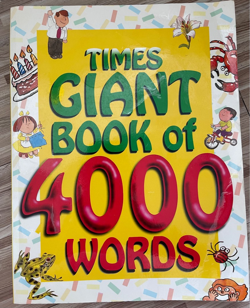 Times giant book of 4000 words, 興趣及遊戲, 書本 & 文具, 小朋友書 - Carousell