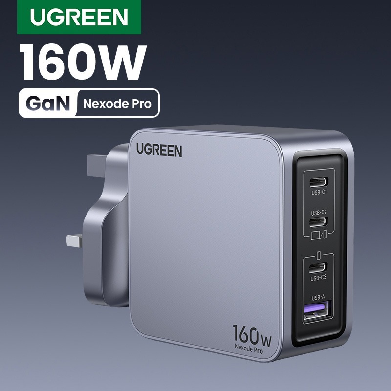 UGREEN 160W GaN Fast Charger Nexode Pro 3-Ports 3C1A , Computers & Tech ...