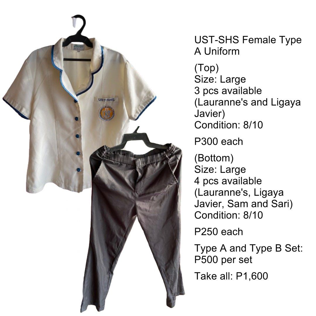 UST-SHS Uniform, Women's Fashion, Dresses & Sets, Sets or Coordinates ...