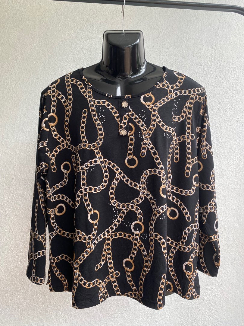 VINTAGE CHAIN TOPS (L FIT TO XL), Women's Fashion, Tops, Blouses on ...