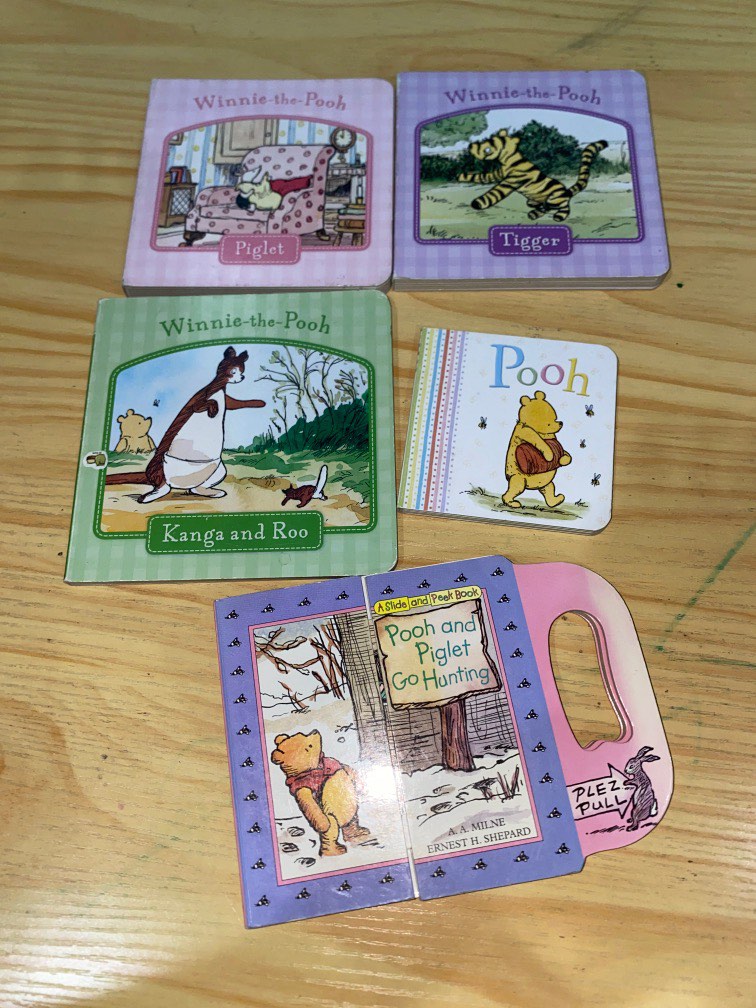 4pcs Winnie the Pooh Bundle Set with 1 slide and peek book interactive ...