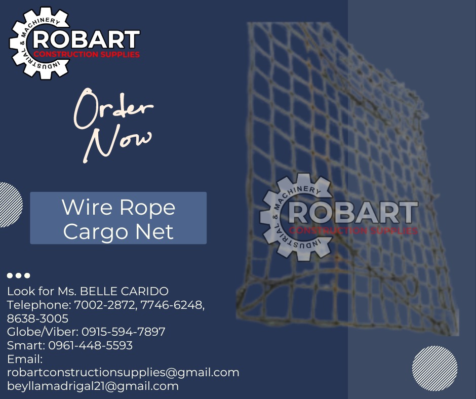 Wire Rope Cargo Net Plain, Commercial & Industrial, Construction Tools ...