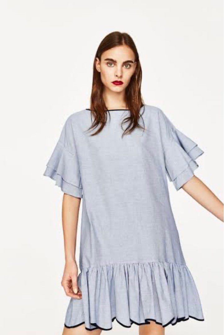 Zara checkeref dress, Women's Fashion, Dresses & Sets, Dresses on Carousell