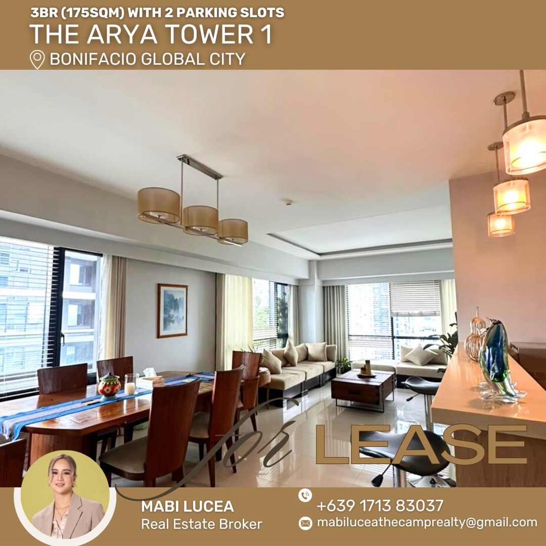 3 Bedroom in Arya Residences, at 175 SQM Floor Area, Large Balcony ...