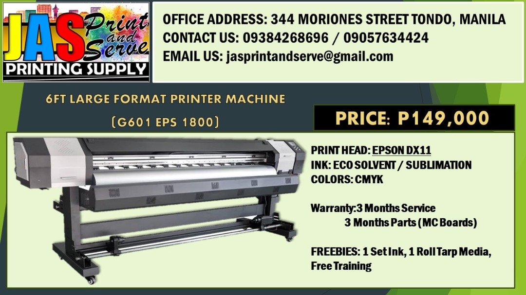 4ft Large Format Printer Machine SINGLEHEAD DX11, Computers & Tech ...