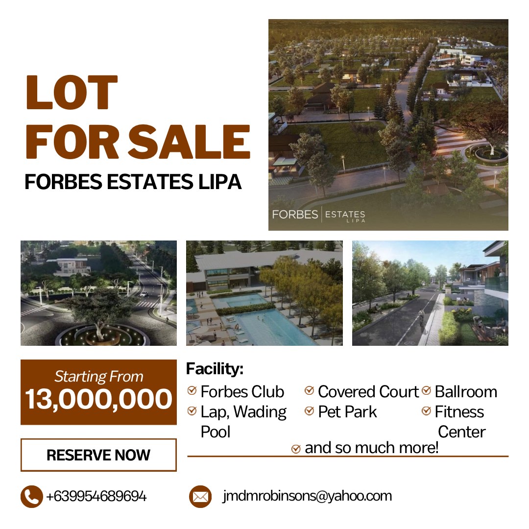 500sqm Lot for sale at Forbes Lipa, Property, For Sale, Lot on Carousell