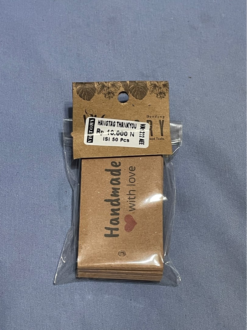 (50pcs) Craft hang tag / hang tag thank you / hang tag hampers, Makanan ...