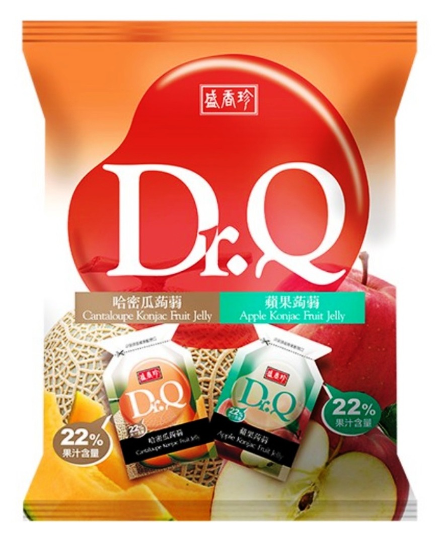 全新 最後 2袋 台灣製造 BBD 2024年8月27日 知名食物品牌 盛香珍 Dr.Q 哈密瓜 + 蘋果 雙味蒟蒻 1袋 19g x 22 ...