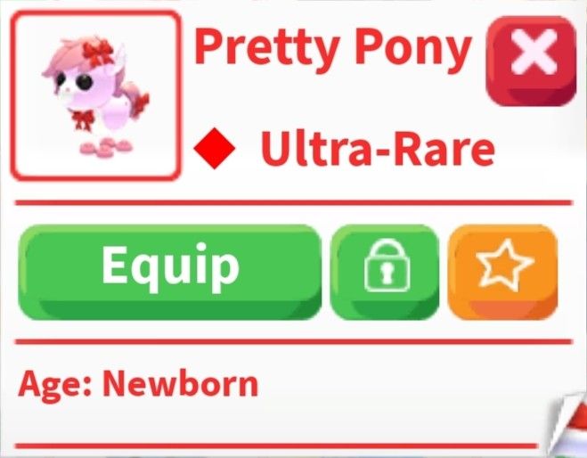 Adopt Me Pretty Pony!, Video Gaming, Gaming Accessories, In-Game ...