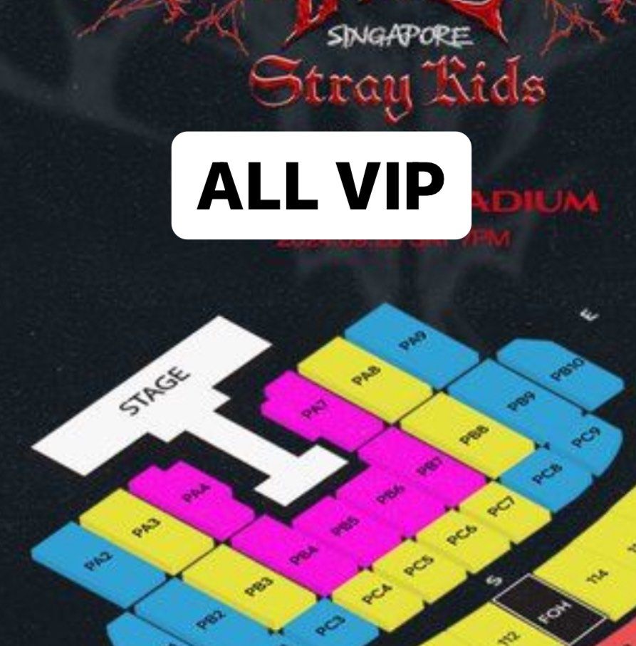 [VIP] STRAY KIDS SKZ Concert Tickets PA4 PA7 PB4 PB5 PB6 PB7 PM TO ...