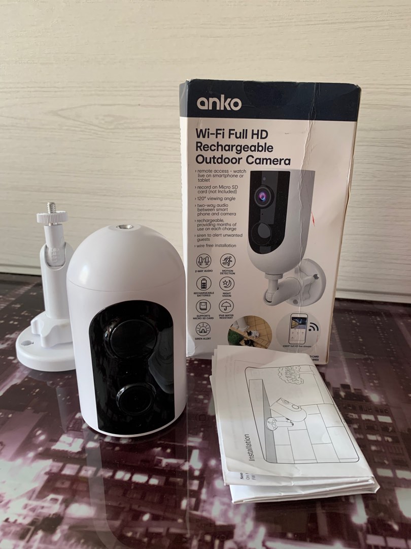 Anko wifi full HD rechargeable outdoor camera, Furniture & Home Living ...
