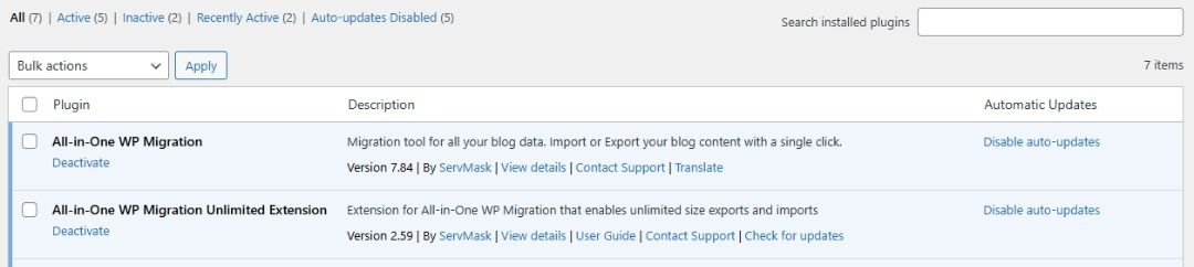 (Auto Update From Dashboard) All in One WP Migration Unlimited ...