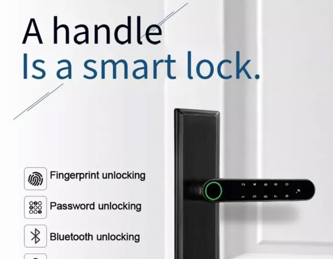 Brand new Silver Gate Lock Dual Side Access Control Fingerprint Number ...
