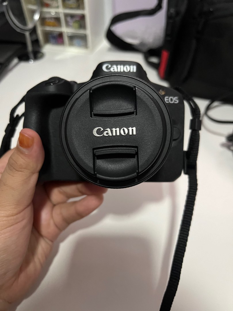 Canon r50 EOS + Lens + Freegift, Photography, Cameras on Carousell