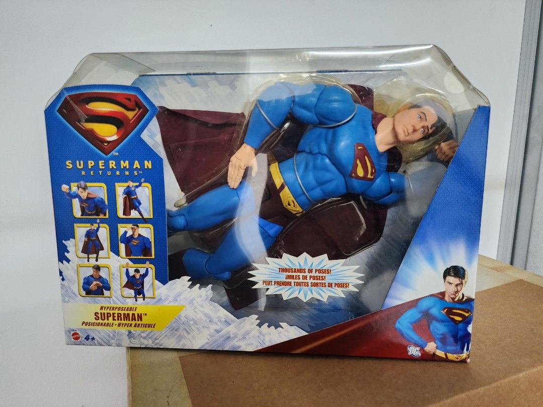 DC Mattel Superman Returns Hyperposeable Superman, Hobbies & Toys, Toys ...