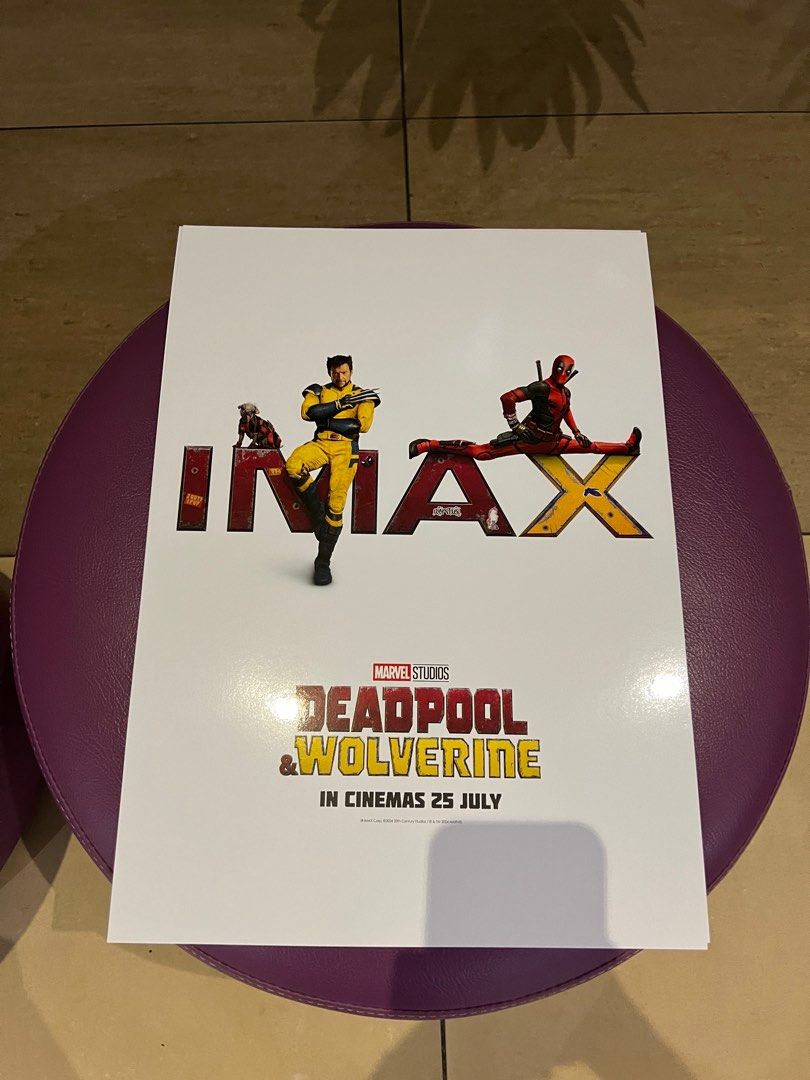 Deadpool and Wolverine Poster Marvel Deadpool Wolverine poster imax Fox ...
