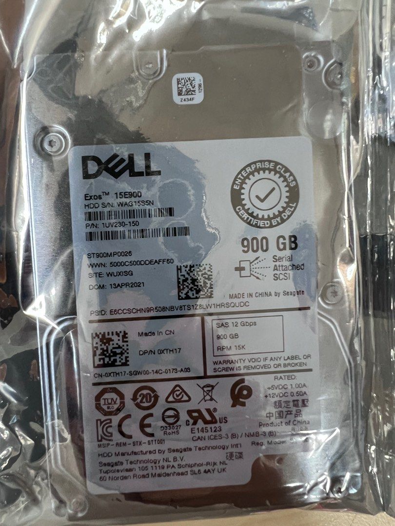 Dell XTH17 Seagate ST900MP0026 900GB 2.5" 12Gbps 15K 512 SAS HDD Hard ...