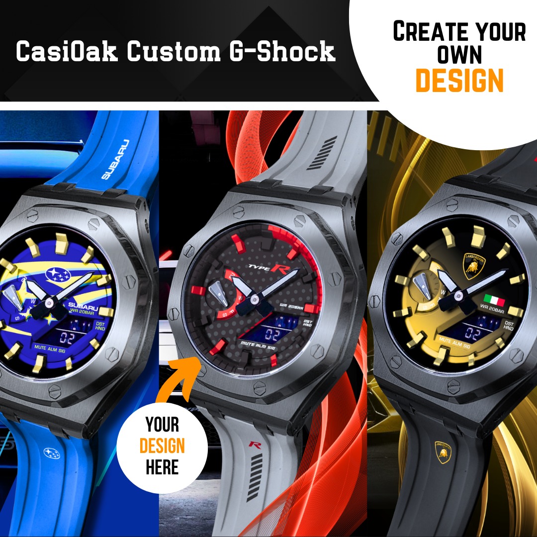 Design Your Own on Original CasiOak GA-2100 G Shock Watch Print Name ...