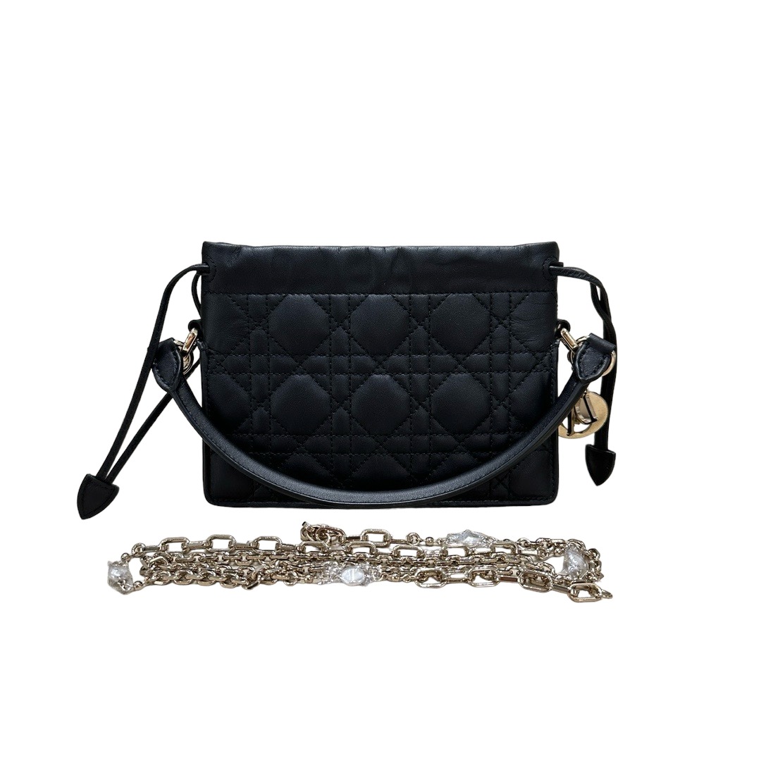 Dior Lady Dior Milly Mini Bag in Black Cannage Lambskin, Women's ...