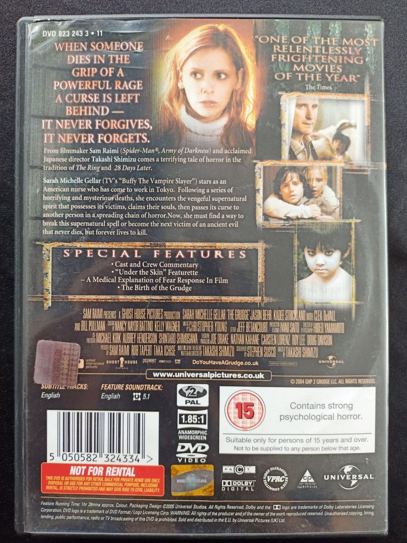 DVD The Grudge, Hobbies & Toys, Music & Media, CDs & DVDs on Carousell