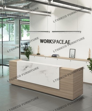 Executive Reception counter top table | office partition | office ...