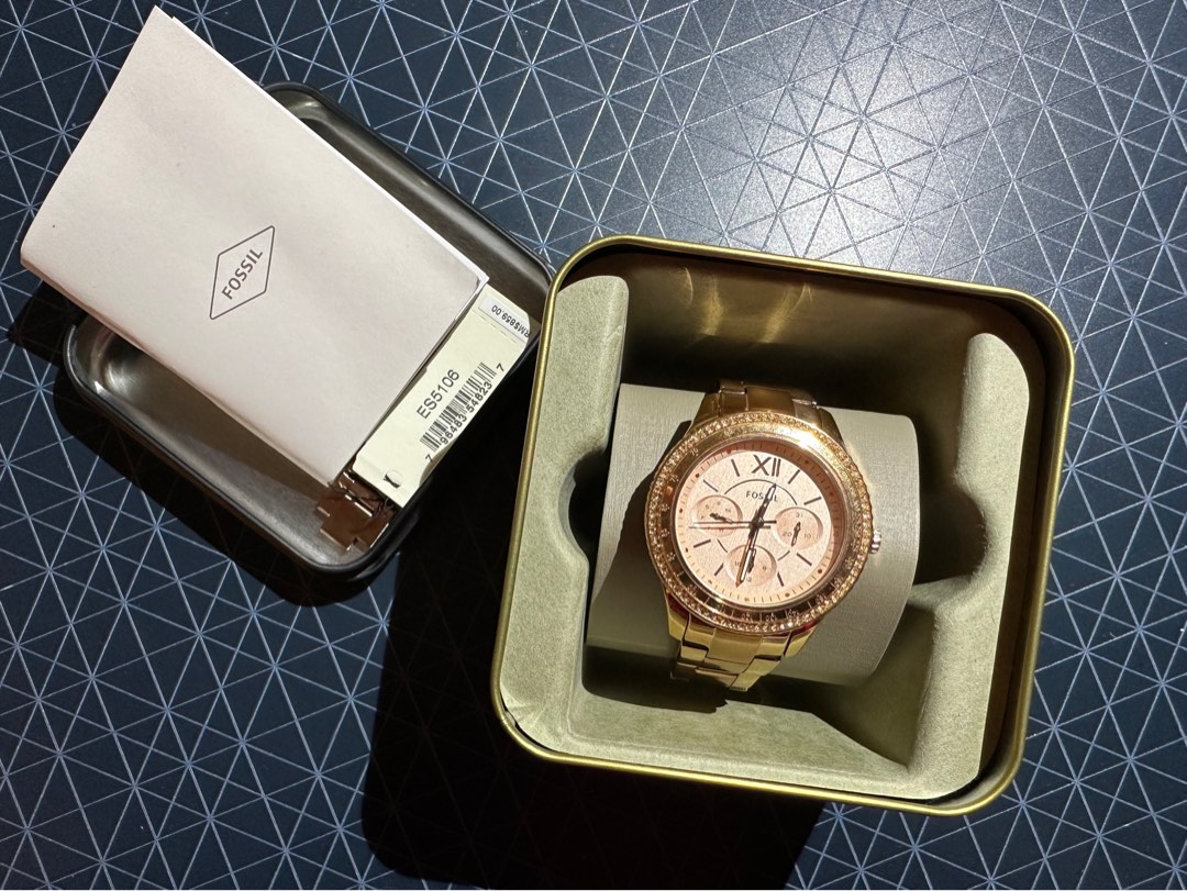 Fossil Stella Sport Multifunction Rose Gold-Tone Stainless Steel Watch ...