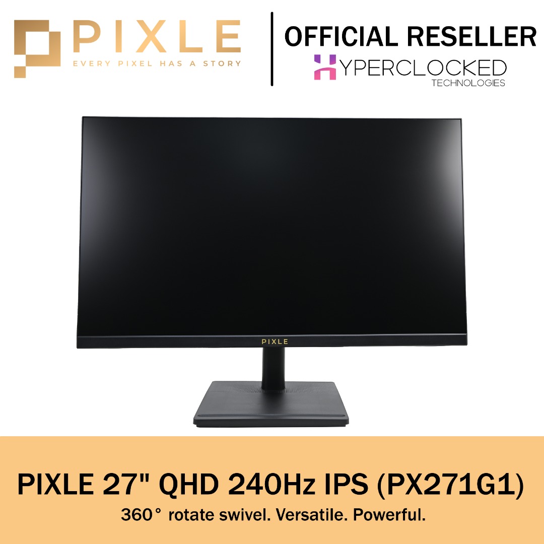 [FREE DELIVERY] PIXLE 27" QHD 1440P 240HZ IPS GAMING MONITOR GSYNC ...
