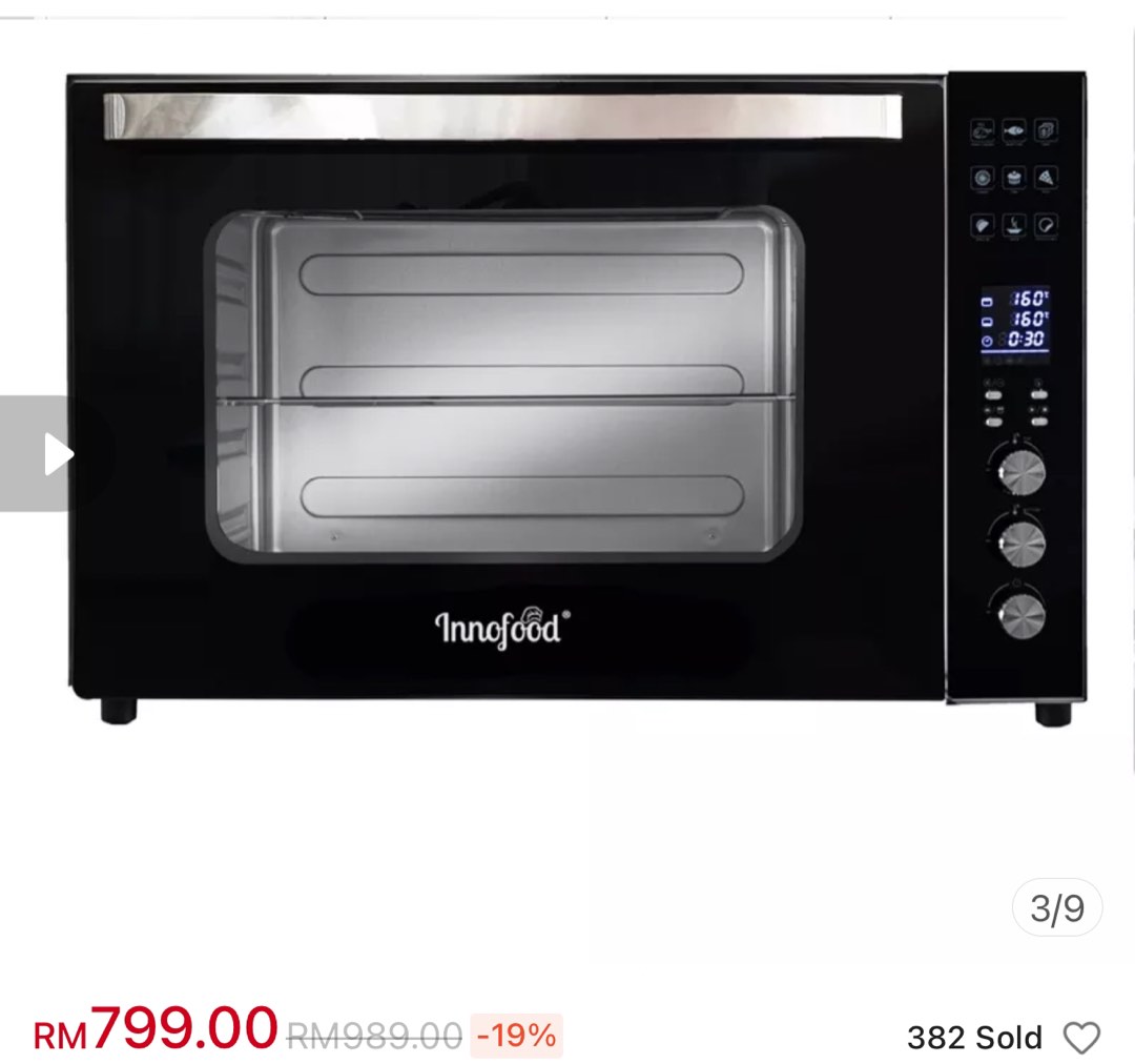 Innofood Digital Electric Oven with Thermal Sensing (120L) CL120B, TV ...