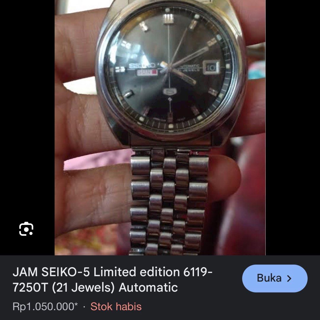 Jam Tangan Seiko 5 6119 - 7250T Automatic Japan Market JDM jadul kuno antik, Fesyen Pria, Jam ...