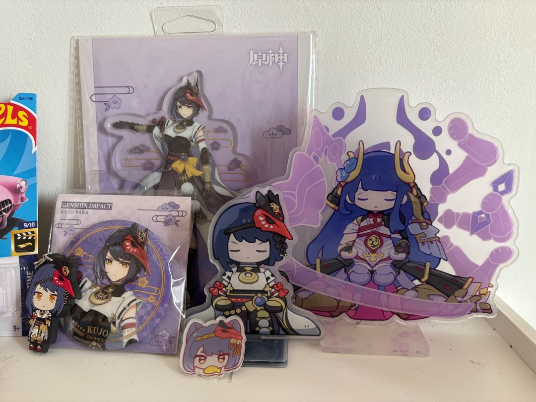 Genshin Impact Kujou Sara merch set + Raiden shogun, Hobbies & Toys ...