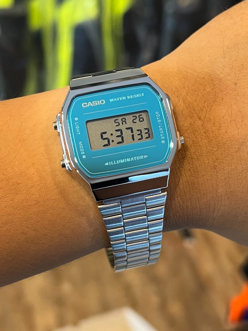 LEGIT CASIO WATCH - A168WEM-2 COMPLETE PACKAGE, Women's Fashion ...