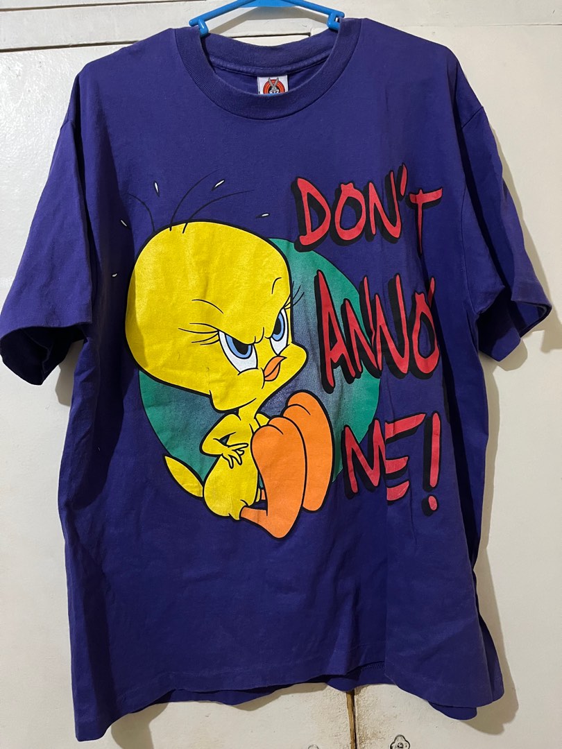 Looney Tunes Tag Tweety Bird Tee, Men's Fashion, Tops & Sets, Tshirts ...