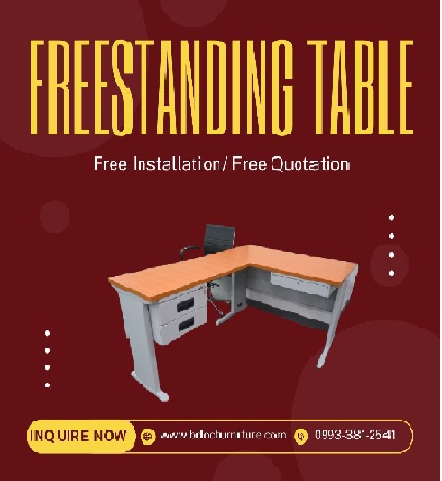 L-shape Type Freestanding Table / Office Table / Office Furniture ...