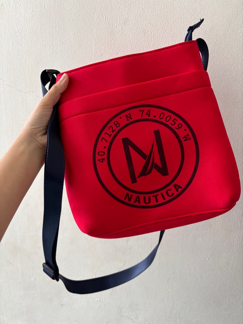 Nautica red sling bag, Men's Fashion, Bags, Sling Bags on Carousell