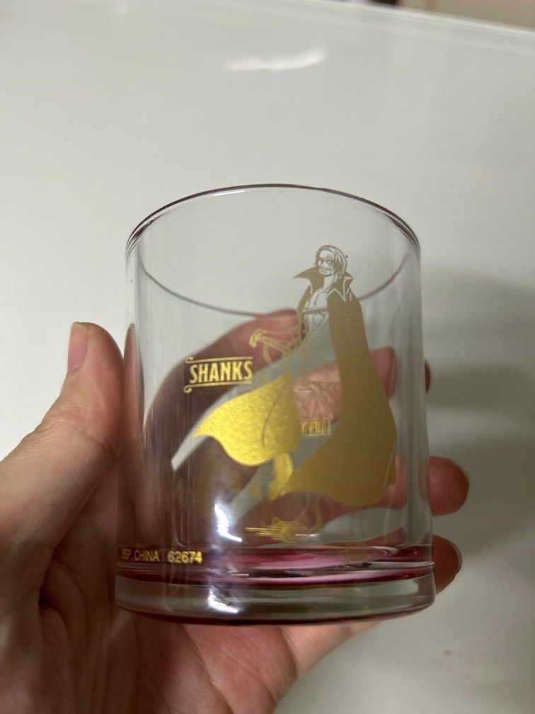One Piece Luffy & Shanks Glass, Furniture & Home Living, Kitchenware ...