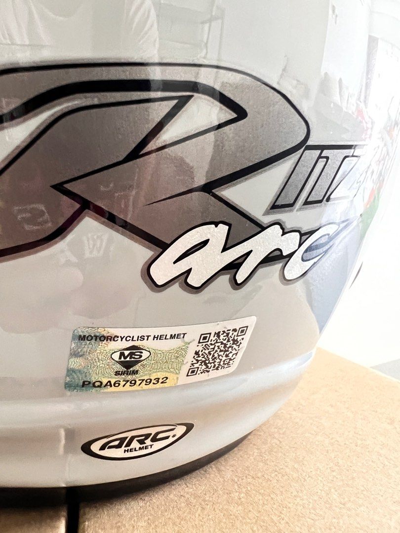 Original Helmet ARC Ritz Modern (Pastel Grey), Motorbikes on Carousell