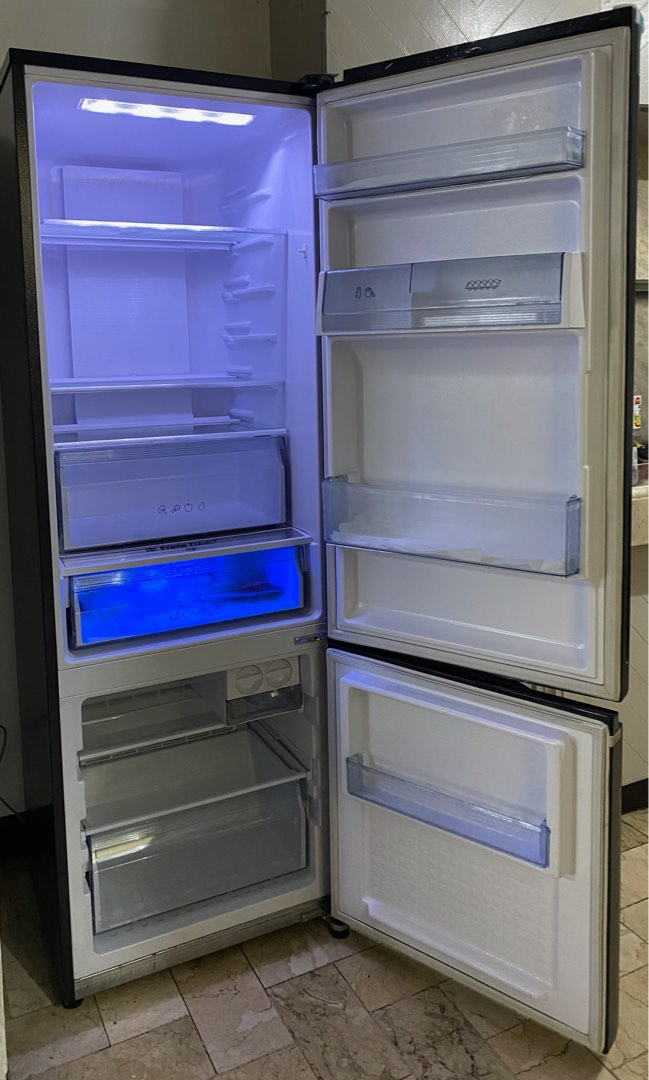Panasonic 2 Door Bottom Freezer Refrigerator 11.3ft3 (Black - Model No ...
