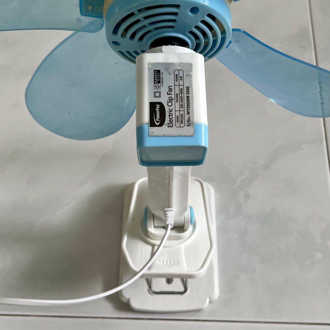 PowerPac Electric Mini Clip Fan, Portable Fan, Desk Fan, Wall Fan, Air ...