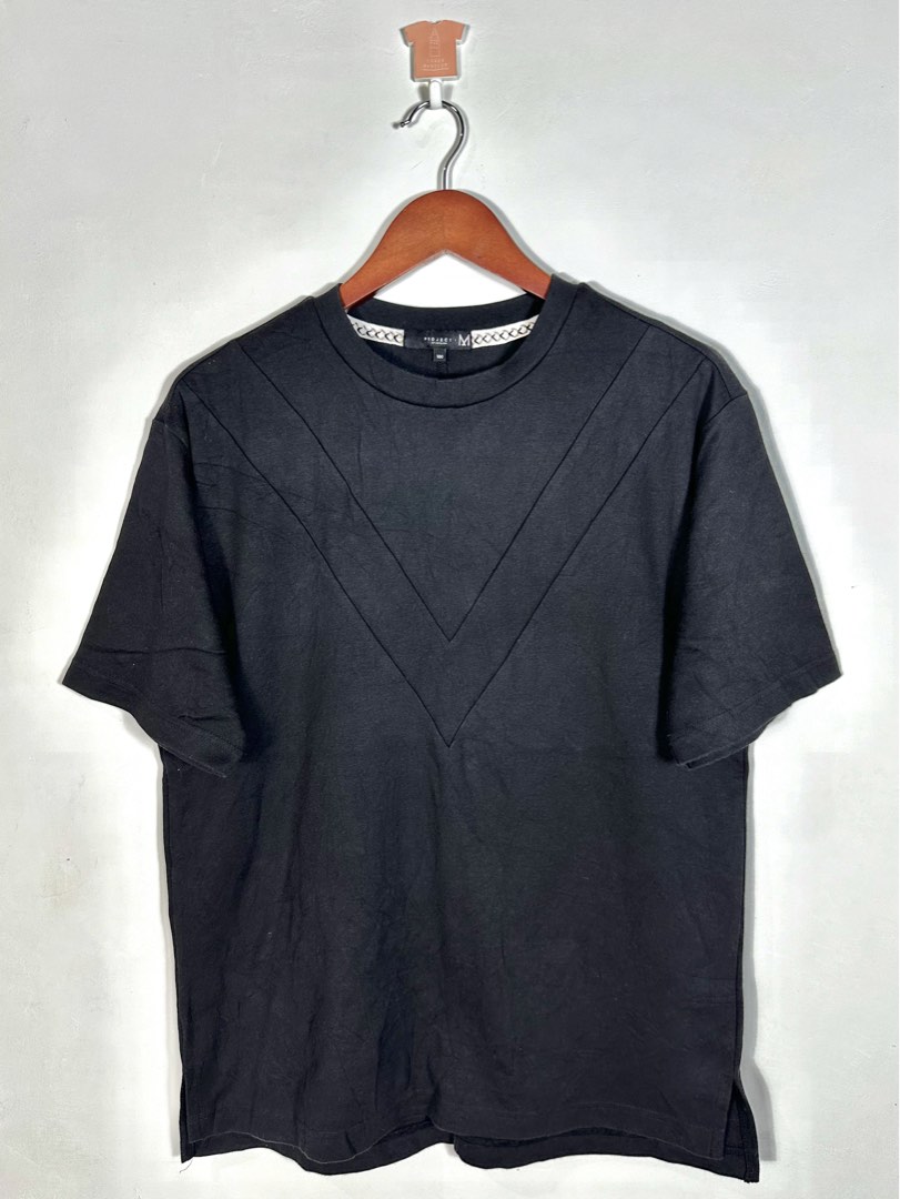 PROJECT M By Empolham Plain Black Basic Tee Original (preloved), Fesyen ...