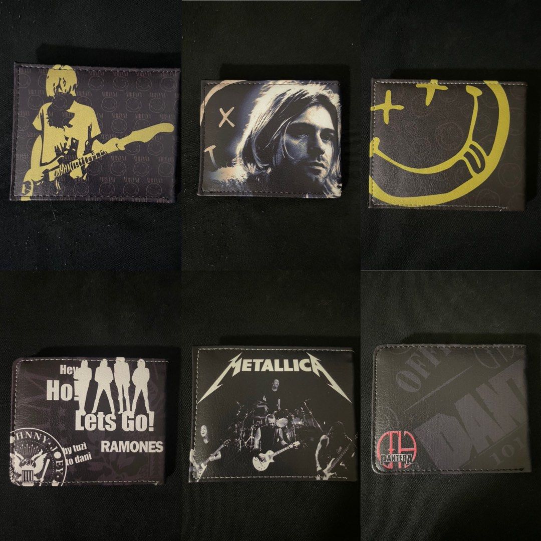 Rock Bands Wallets (Nirvana / Metallica / Pantera / ACDC / Rolling ...