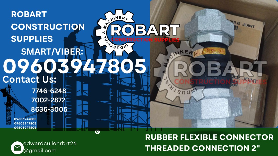 Rubber flexible connector threaded connection 2", Commercial ...