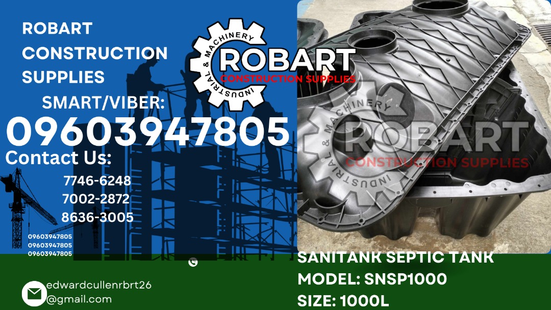 Sanitank Septic Tank Model: SNSP1000, Commercial & Industrial ...