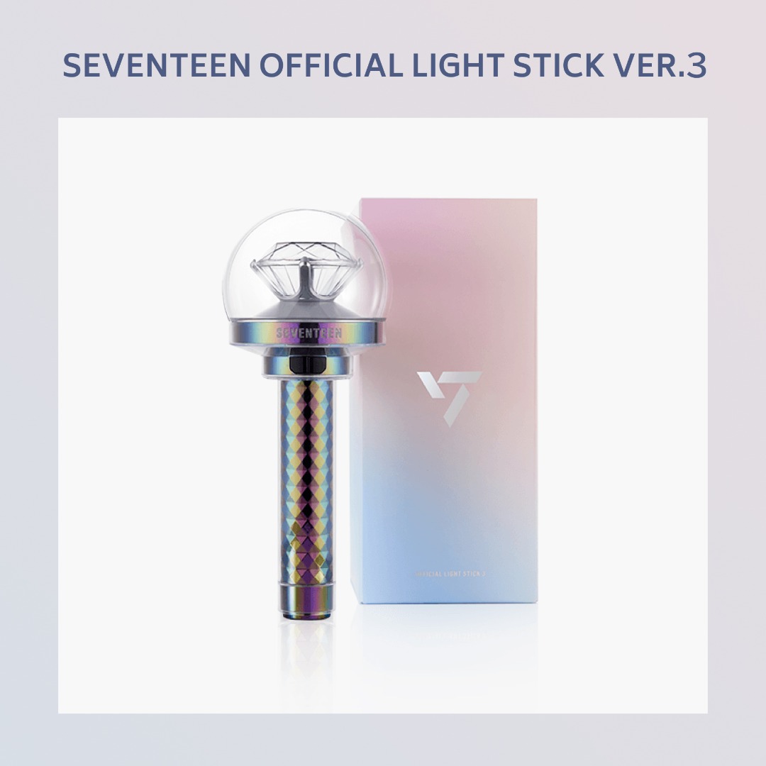 SEVENTEEN OFFICIAL LIGHT STICK VER.3克拉棒 應援手燈 代購, 興趣及遊戲, 收藏品及紀念品, 韓流 ...