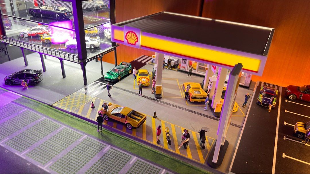 SALE! SALE! Shell Gas Station 1/64 Diorama by GFans, Hobbies & Toys ...