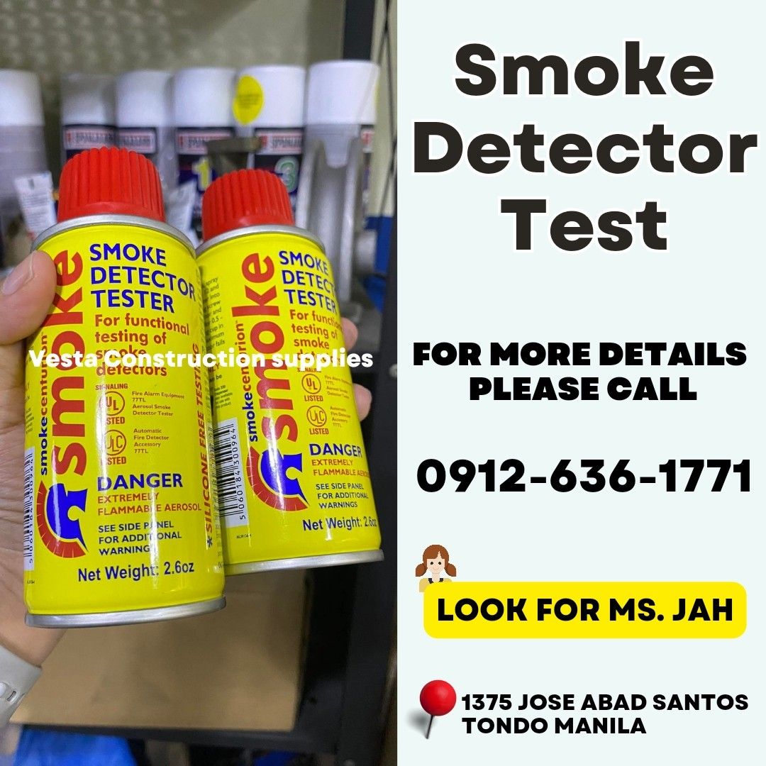 Smoke detector test, Commercial & Industrial, Construction Tools ...